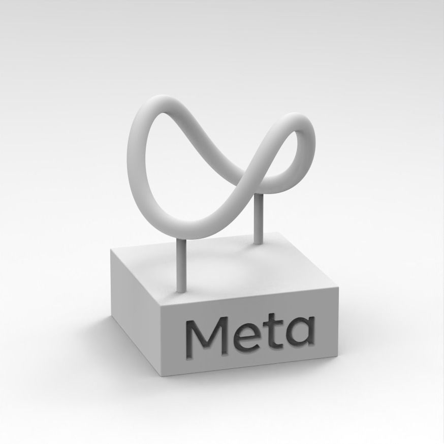 Meta - Facebook New Logo 3D model 3D printable | CGTrader