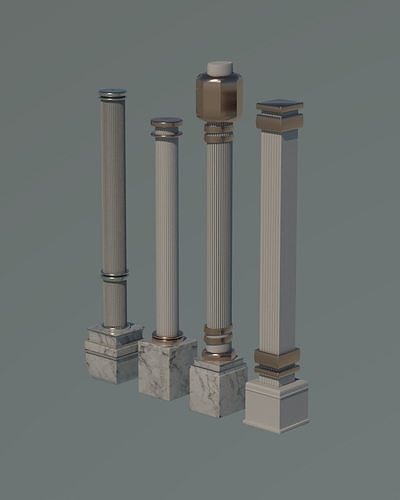 Aesthetic columns 3D model | CGTrader