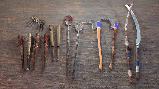 3D model handmade crafted Melee weapons pack VR / AR / low-poly | CGTrader