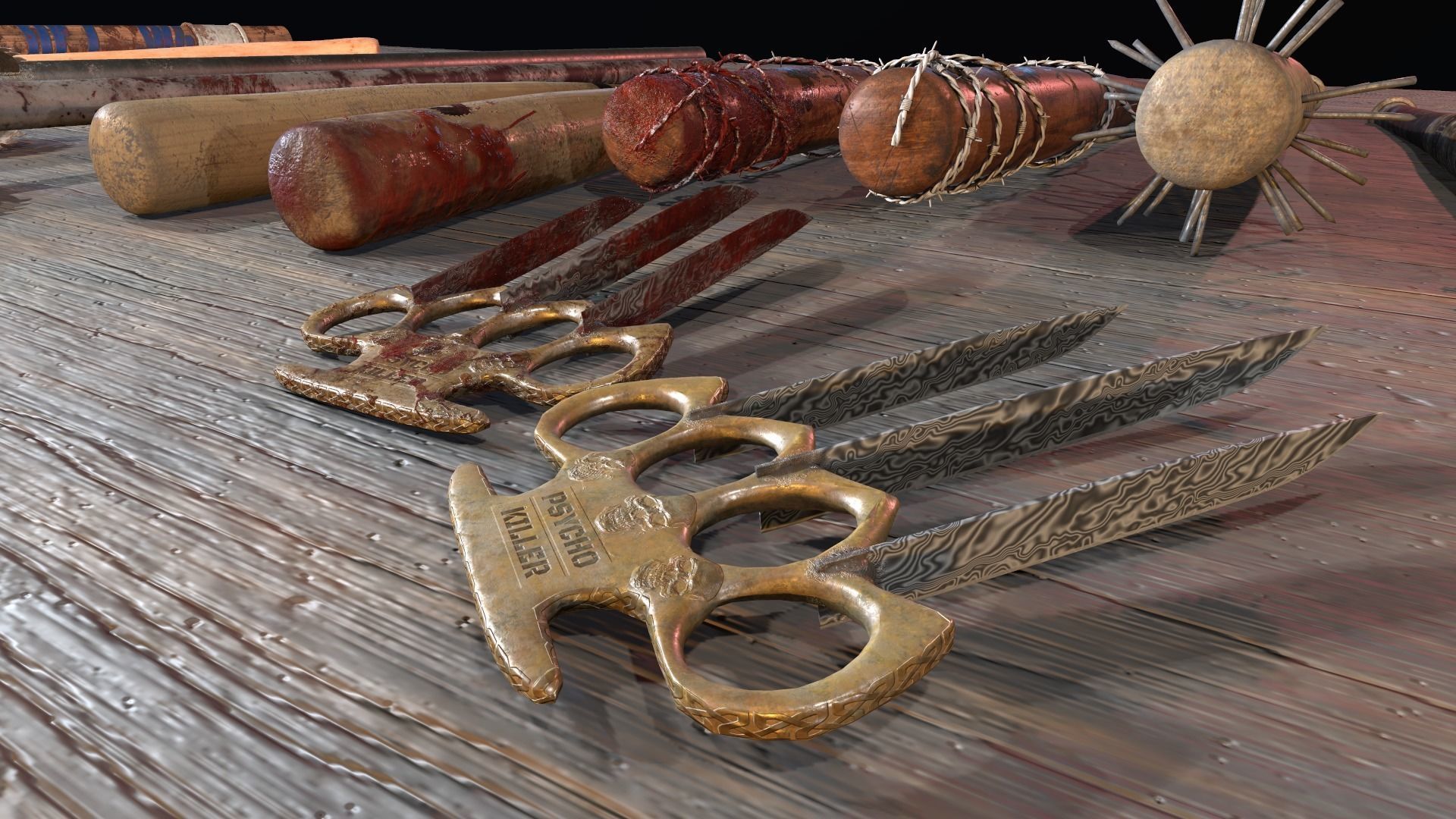 3D model handmade crafted Melee weapons pack VR / AR / low-poly | CGTrader