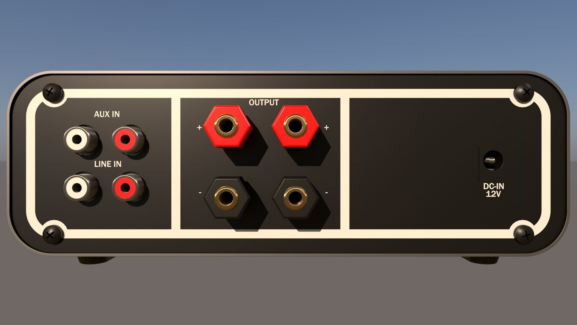 Stereo amplifier 3D model | CGTrader