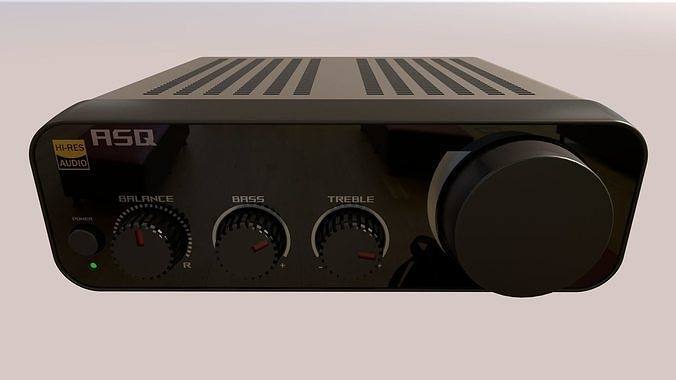 Stereo amplifier 3D model | CGTrader