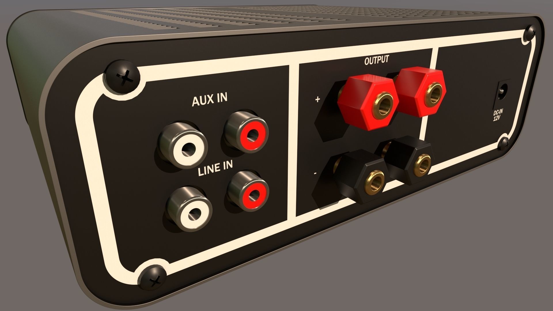 Stereo amplifier 3D model | CGTrader