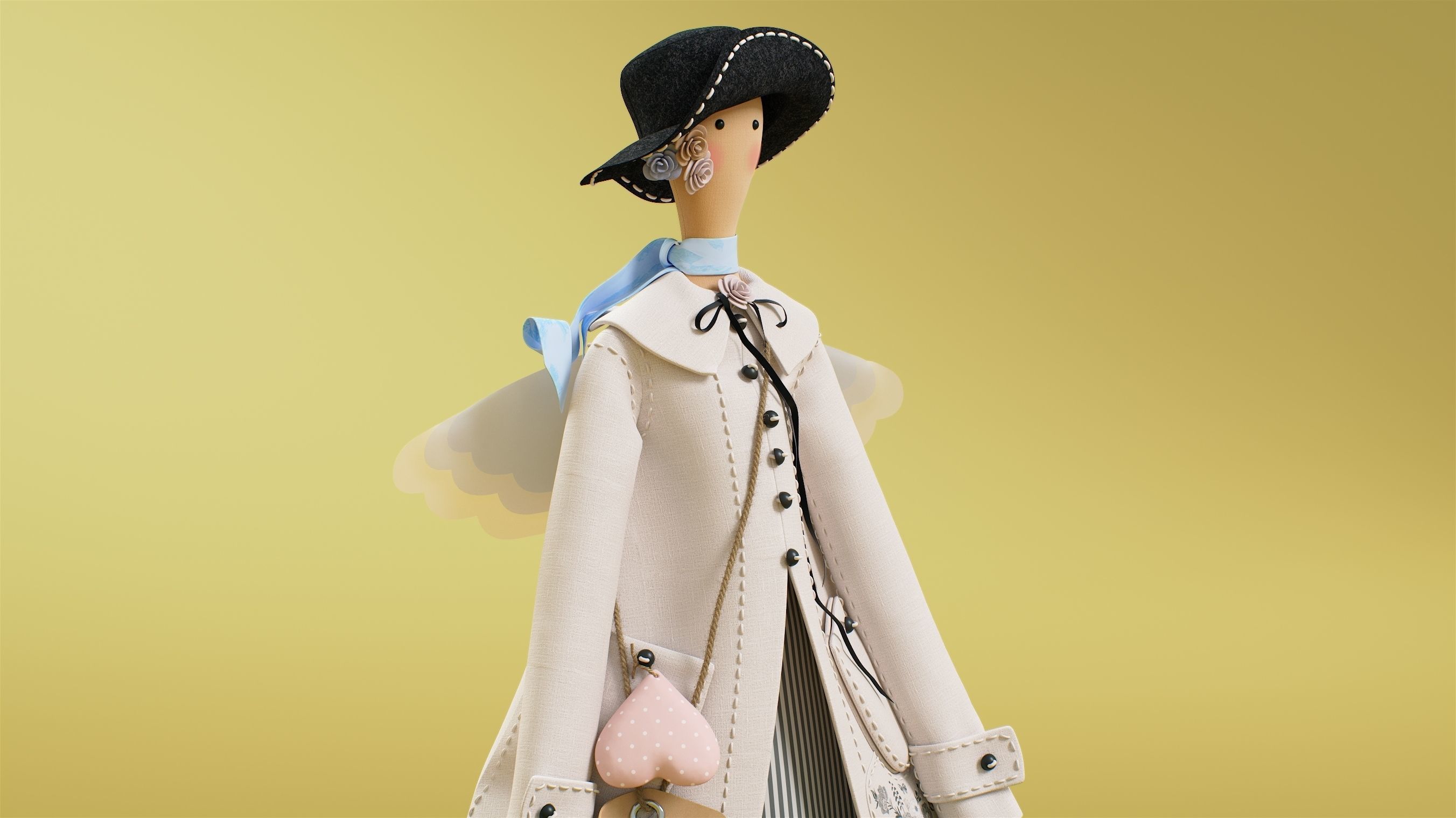 Tilda doll 01 3D model | CGTrader