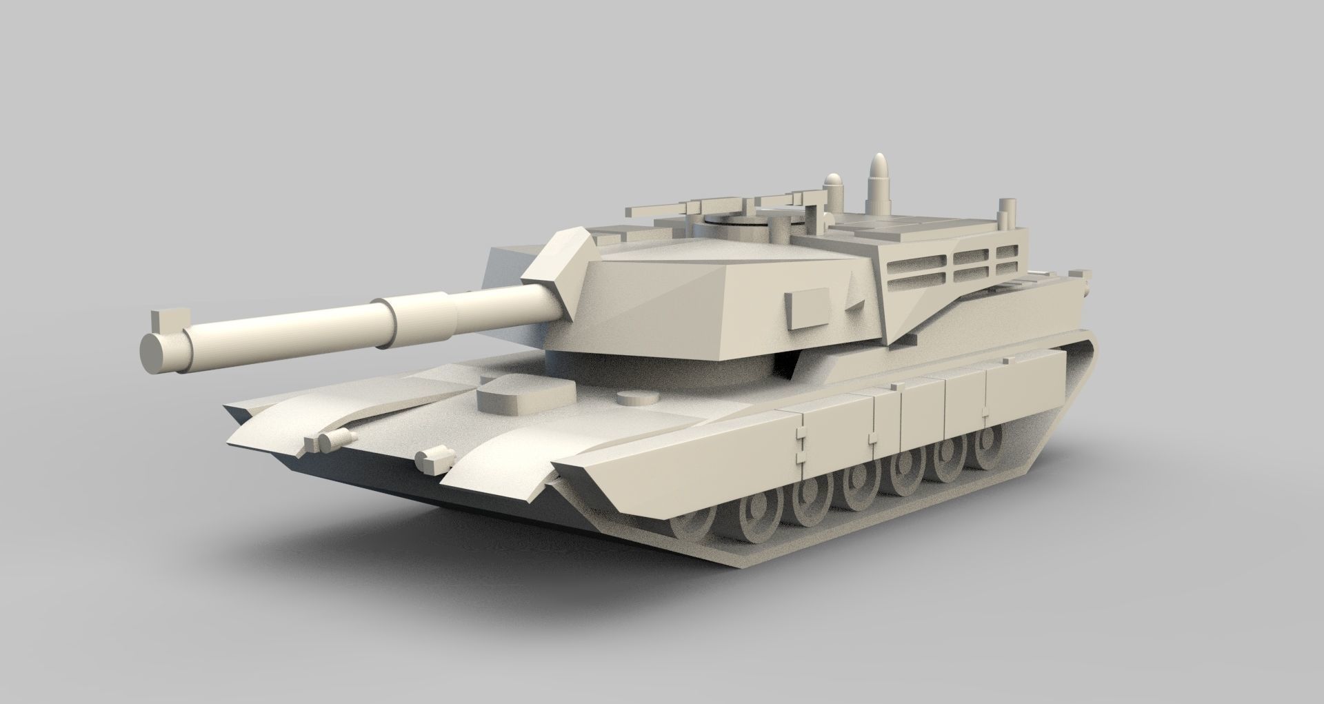 Low Poly Tank free 3D model 3D printable | CGTrader
