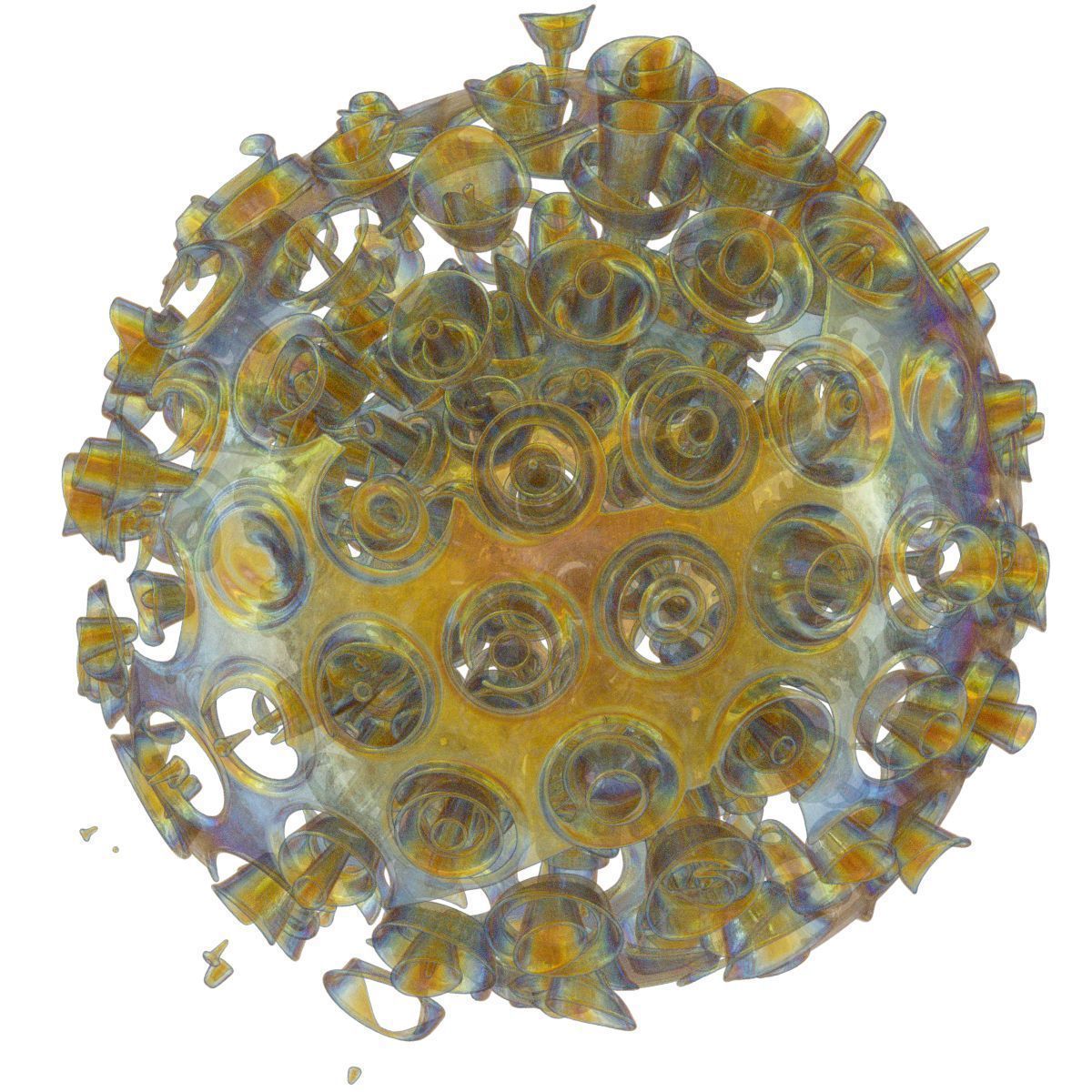 Interaction coronavirus ball 3D model | CGTrader