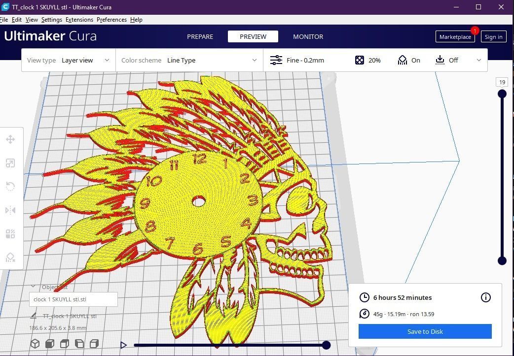 apache skull wall clock 3D model 3D printable | CGTrader