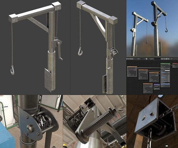 3D model Hand Crank Crane Remastered VR / AR / low-poly | CGTrader