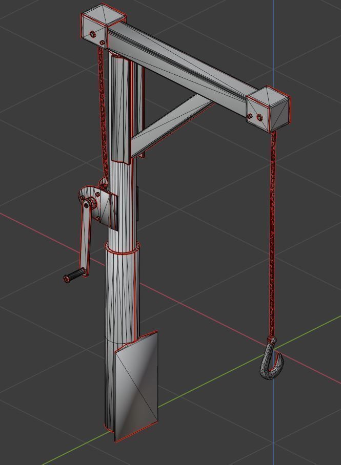 3D model Hand Crank Crane Remastered VR / AR / low-poly | CGTrader