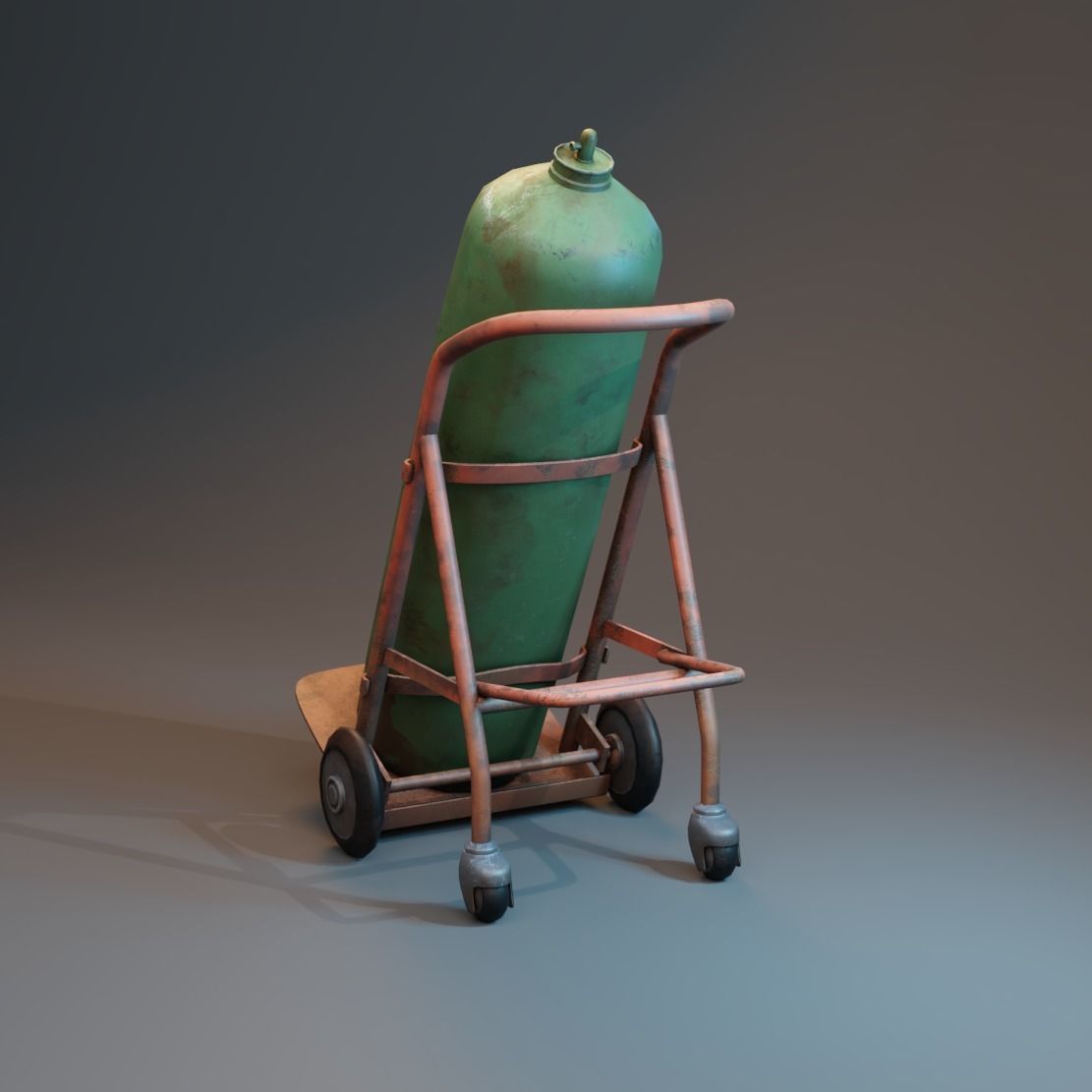 3D model Gas Cylinder Cart VR / AR / low-poly | CGTrader