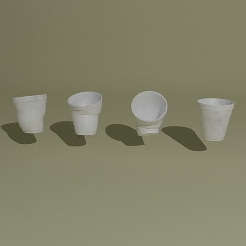 Styrofoam Cups 3D model | CGTrader