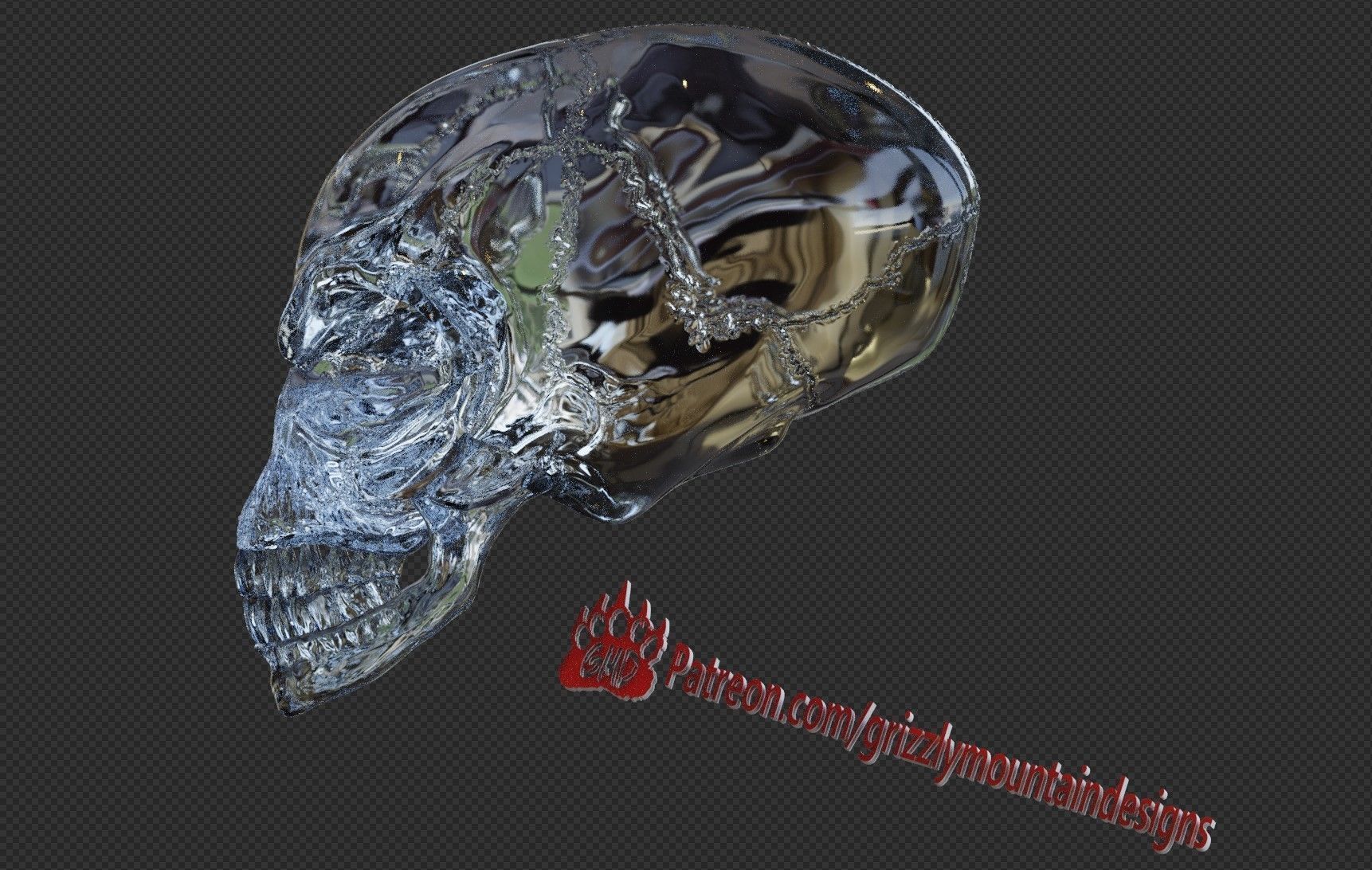 Alien Crystal Skull From Indiana Jones Ready To Print 3D Model 3D