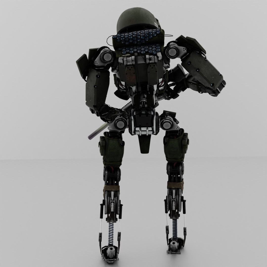 3D model military humanoid robot VR / AR / low-poly | CGTrader