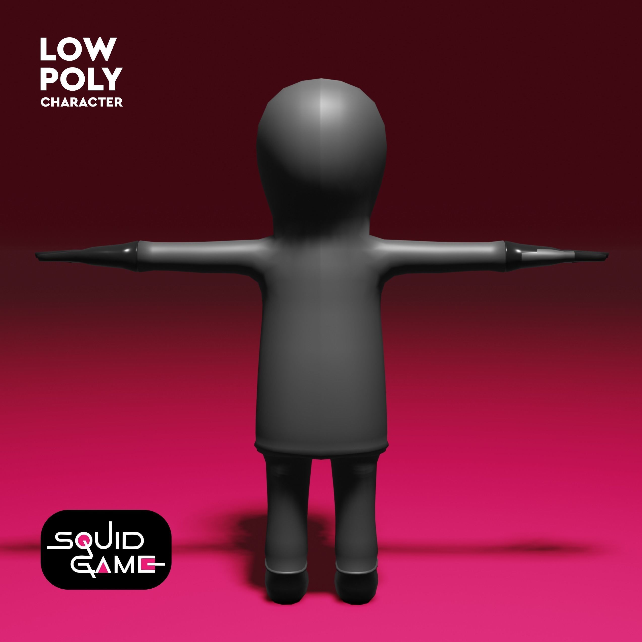 3D model Squid Game Boss Mask low-poly game ready character 3d-model VR ...