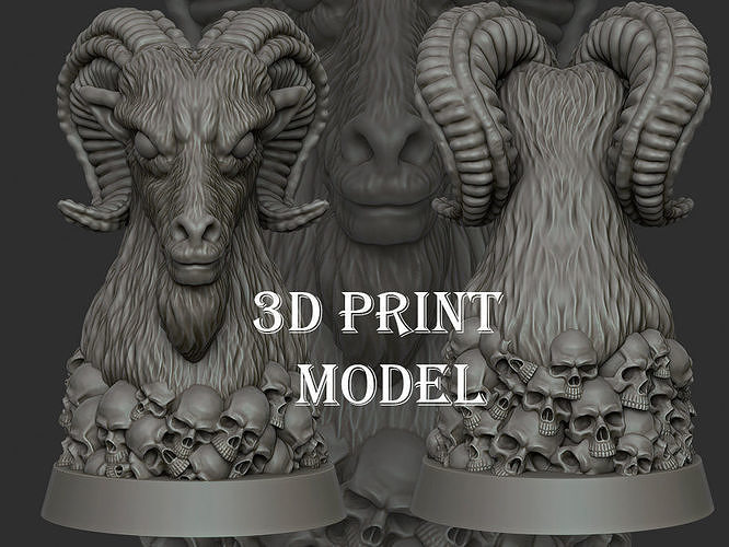 Baphomet Bust 3D model 3D printable | CGTrader