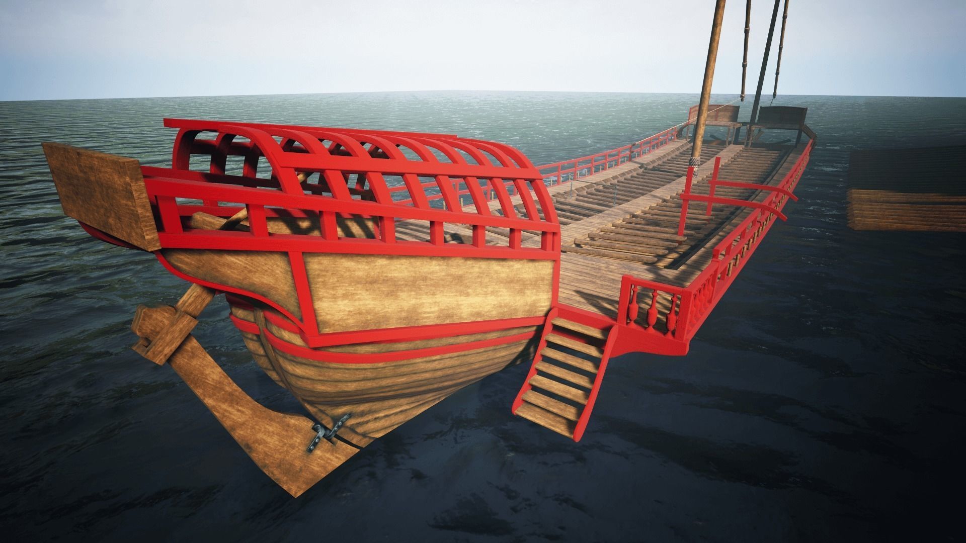 3D model Medieval Galley VR / AR / low-poly | CGTrader