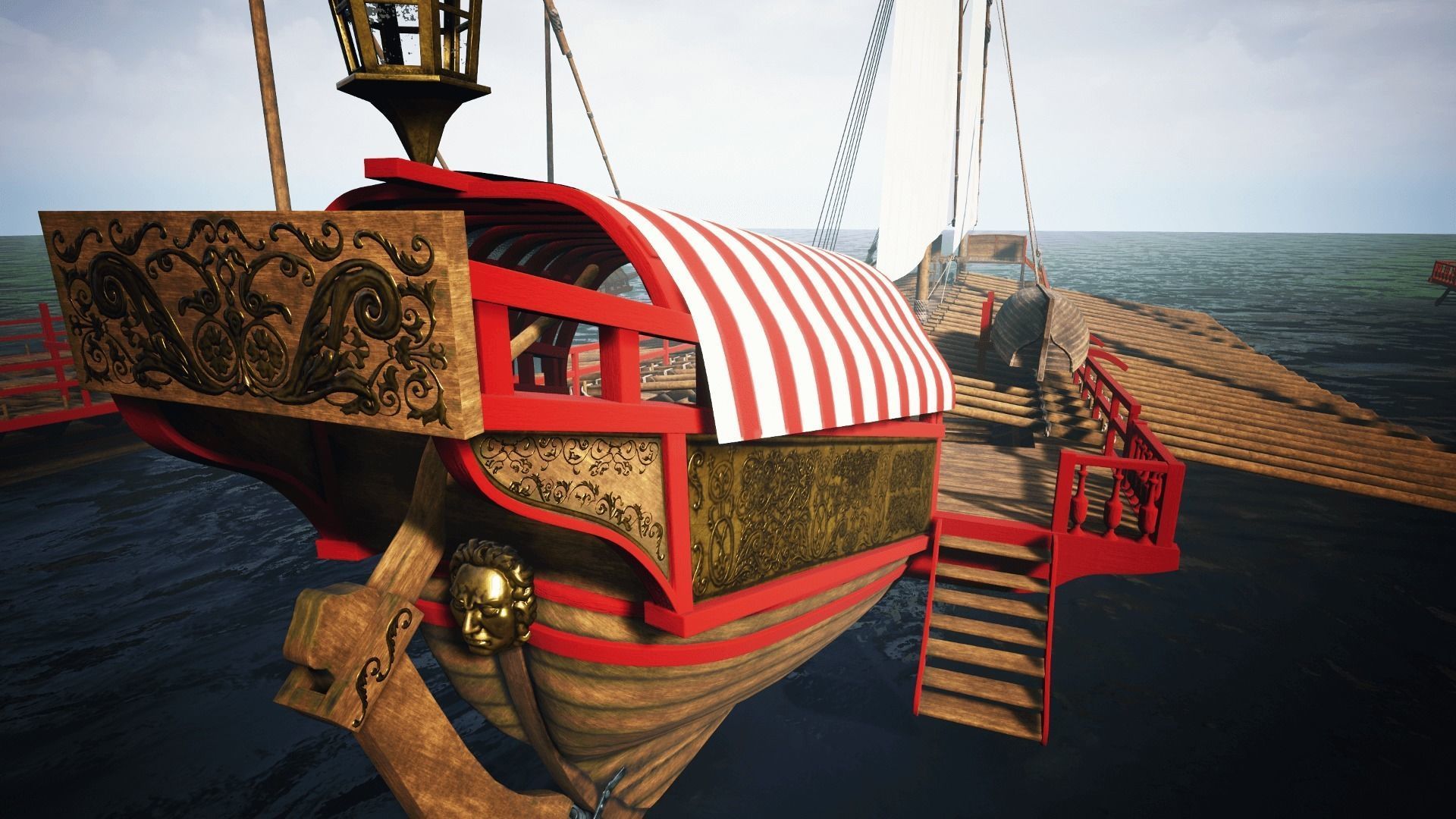 3D model Medieval Galley VR / AR / low-poly | CGTrader