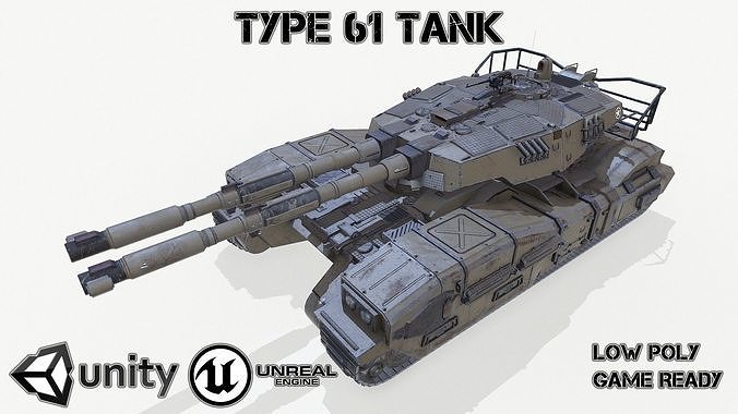 3D model Type 61 tank VR / AR / low-poly | CGTrader