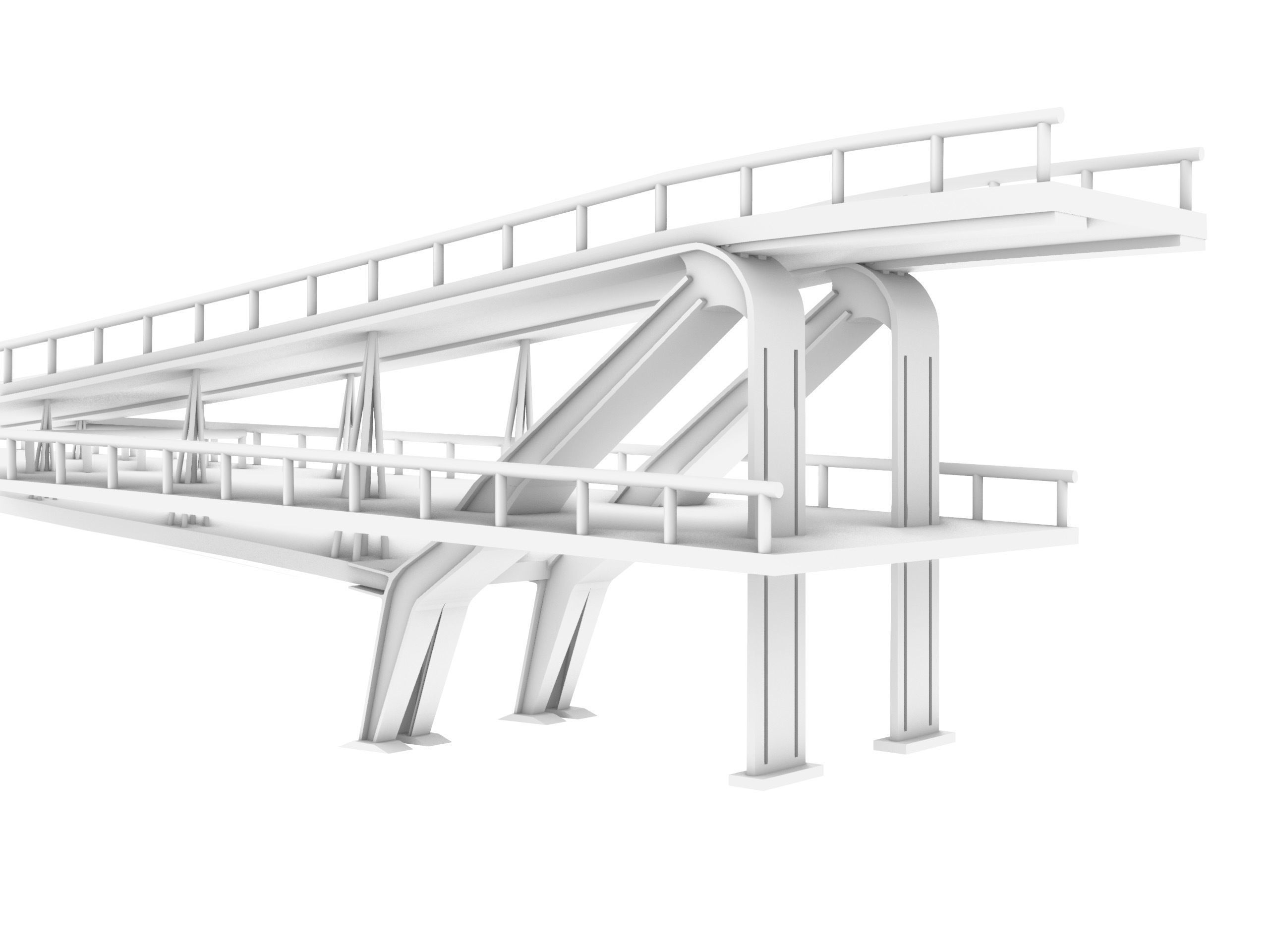 Passerelle Simone-de-Beauvoir Pedestrian Bridge Paris 3D model | CGTrader