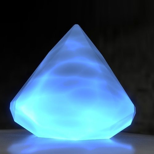 Blue Glowing Crystal 3D model animated rigged | CGTrader