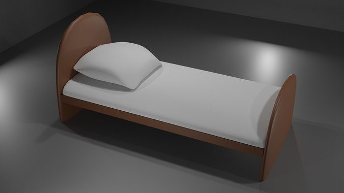 Simple single bed 3D model | CGTrader