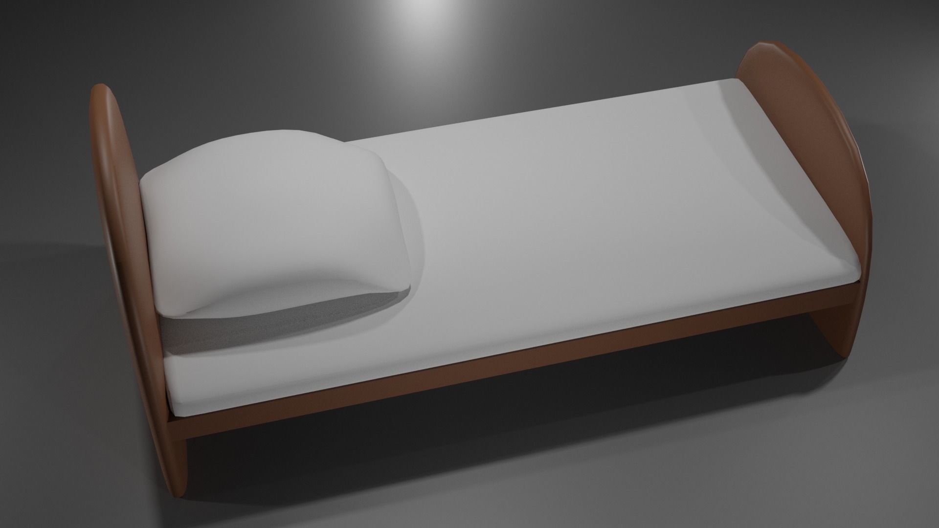 Simple single bed 3D model | CGTrader