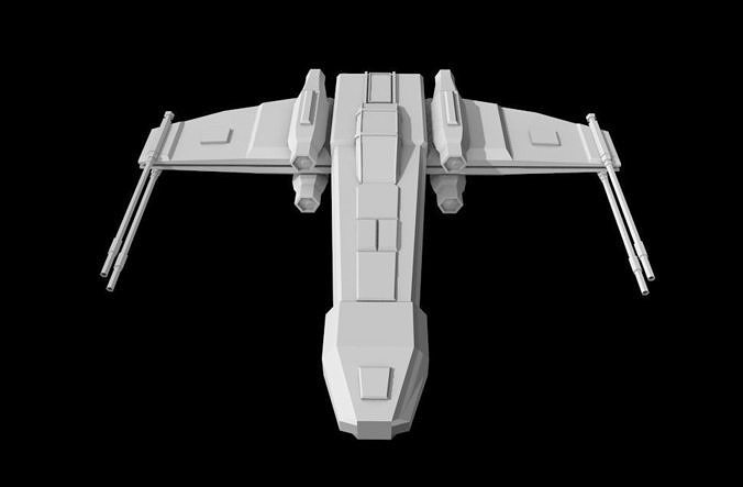 3D model Low poly Star wars X-wing VR / AR / low-poly | CGTrader