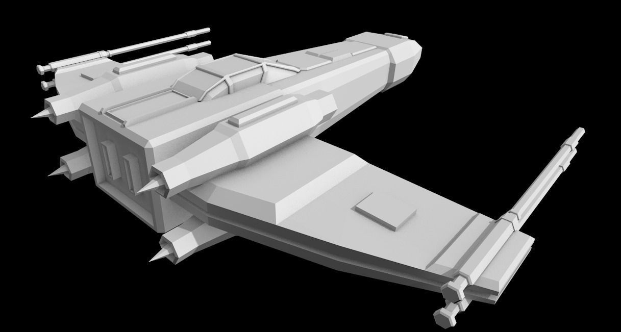 3D model Low poly Star wars X-wing VR / AR / low-poly | CGTrader