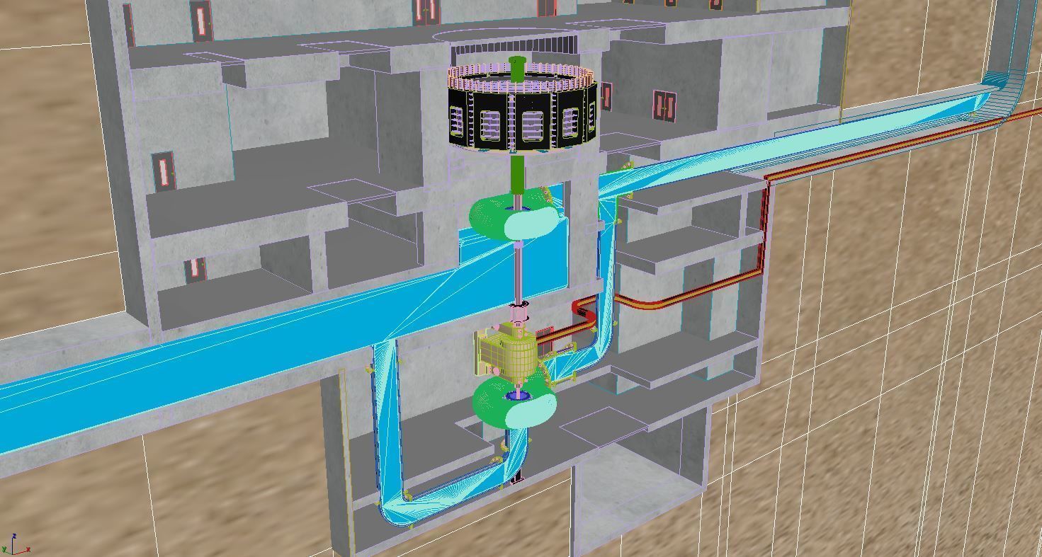 Pumped Storage Hydro Electric Power Plant 3D model | CGTrader