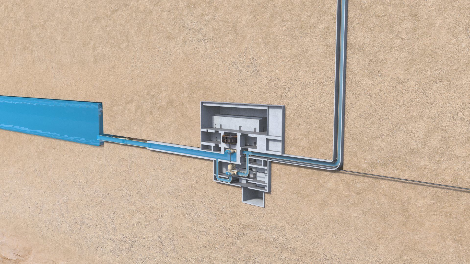 Pumped Storage Hydro Electric Power Plant 3D model | CGTrader