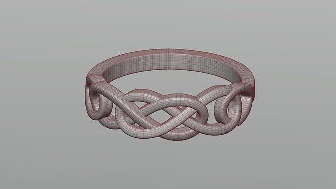 Perpetuity knot ring 3D model | CGTrader