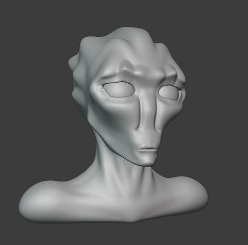 Alien Head Sculpt 3D model | CGTrader