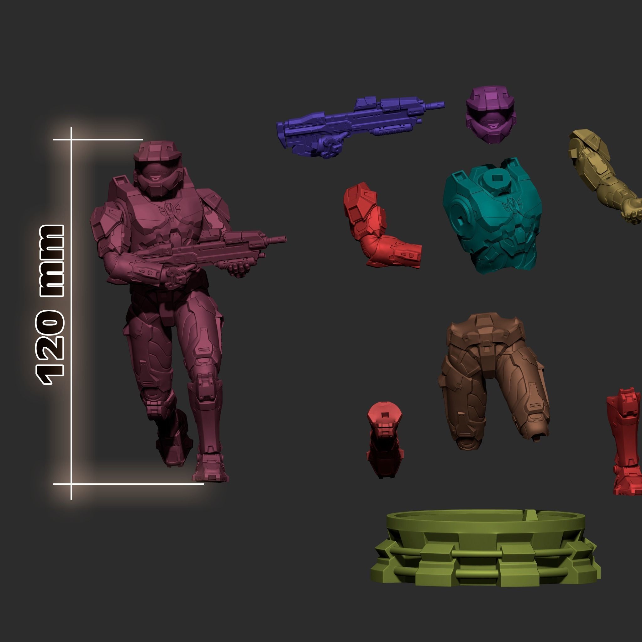 Master Chief 3D model 3D printable | CGTrader