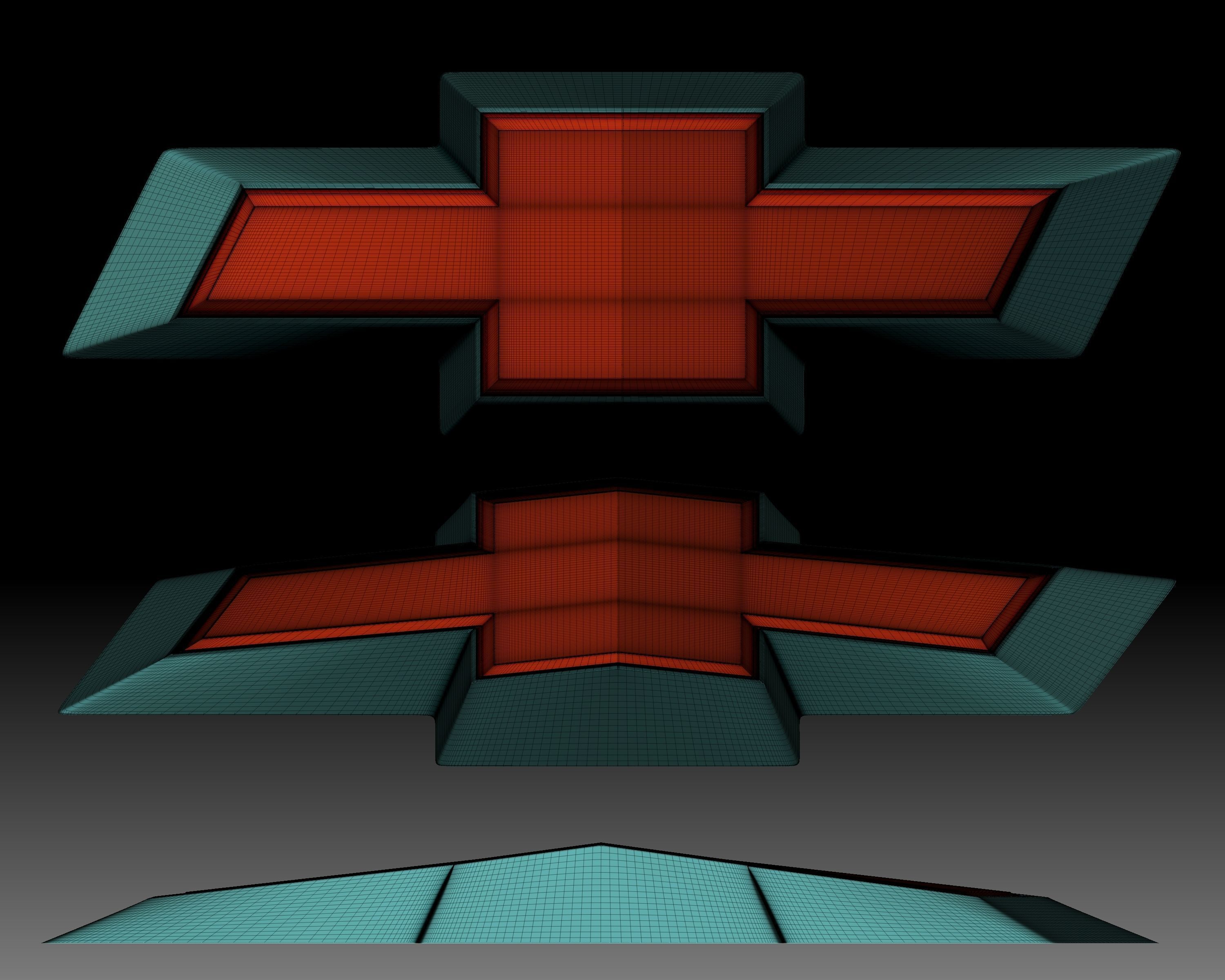 Chevrolet logo car brand for 3D printer or CNC router 3D model 3D ...