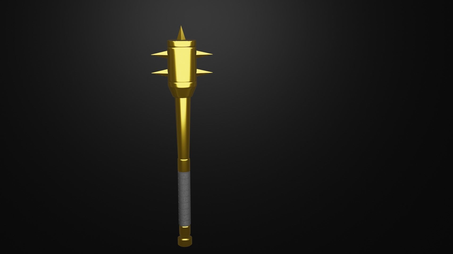 3D model Battle mace - gold edition VR / AR / low-poly | CGTrader