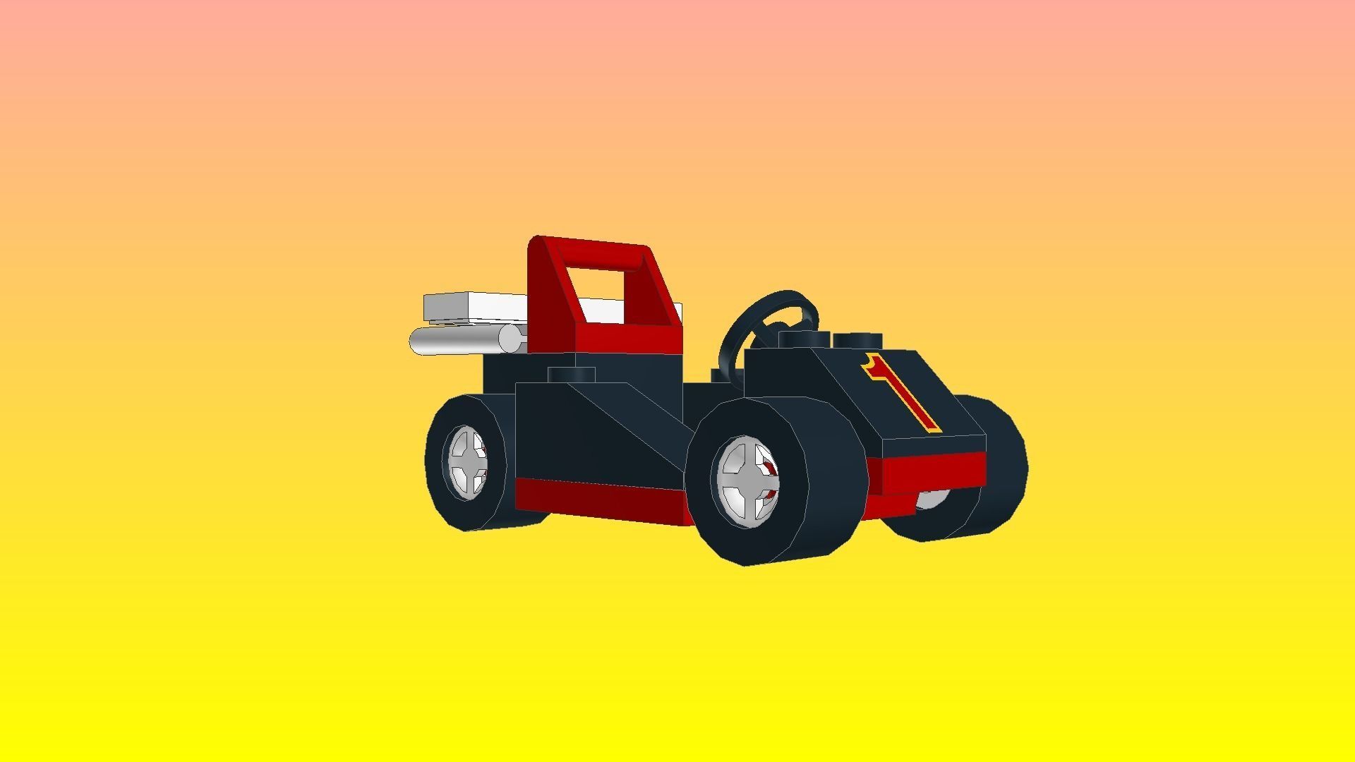 Lego Car Model 6436 3D model | CGTrader
