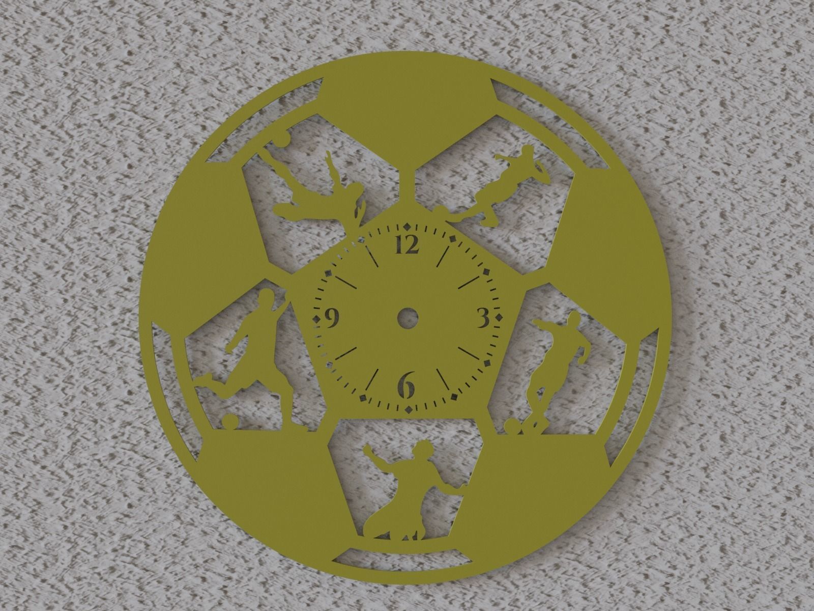 fotbal wall clock 3D model 3D printable | CGTrader