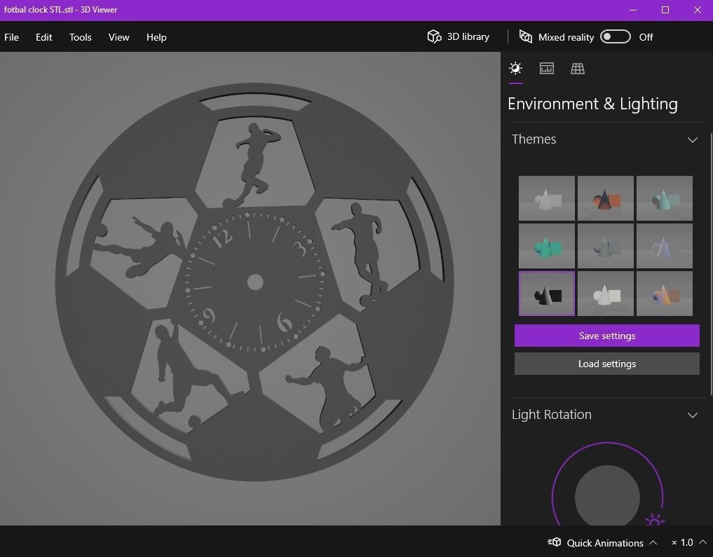 fotbal wall clock 3D model 3D printable | CGTrader