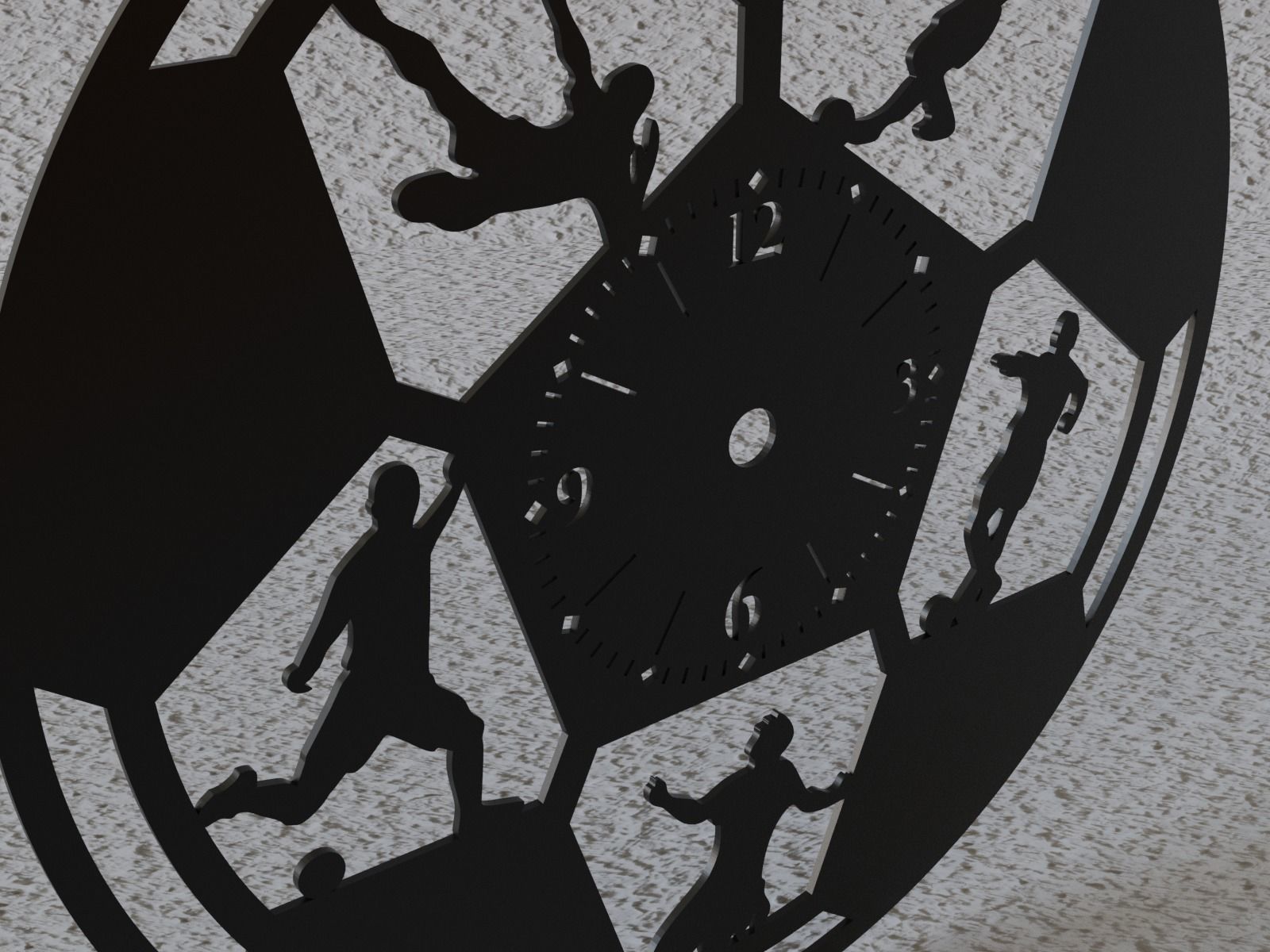 fotbal wall clock 3D model 3D printable | CGTrader