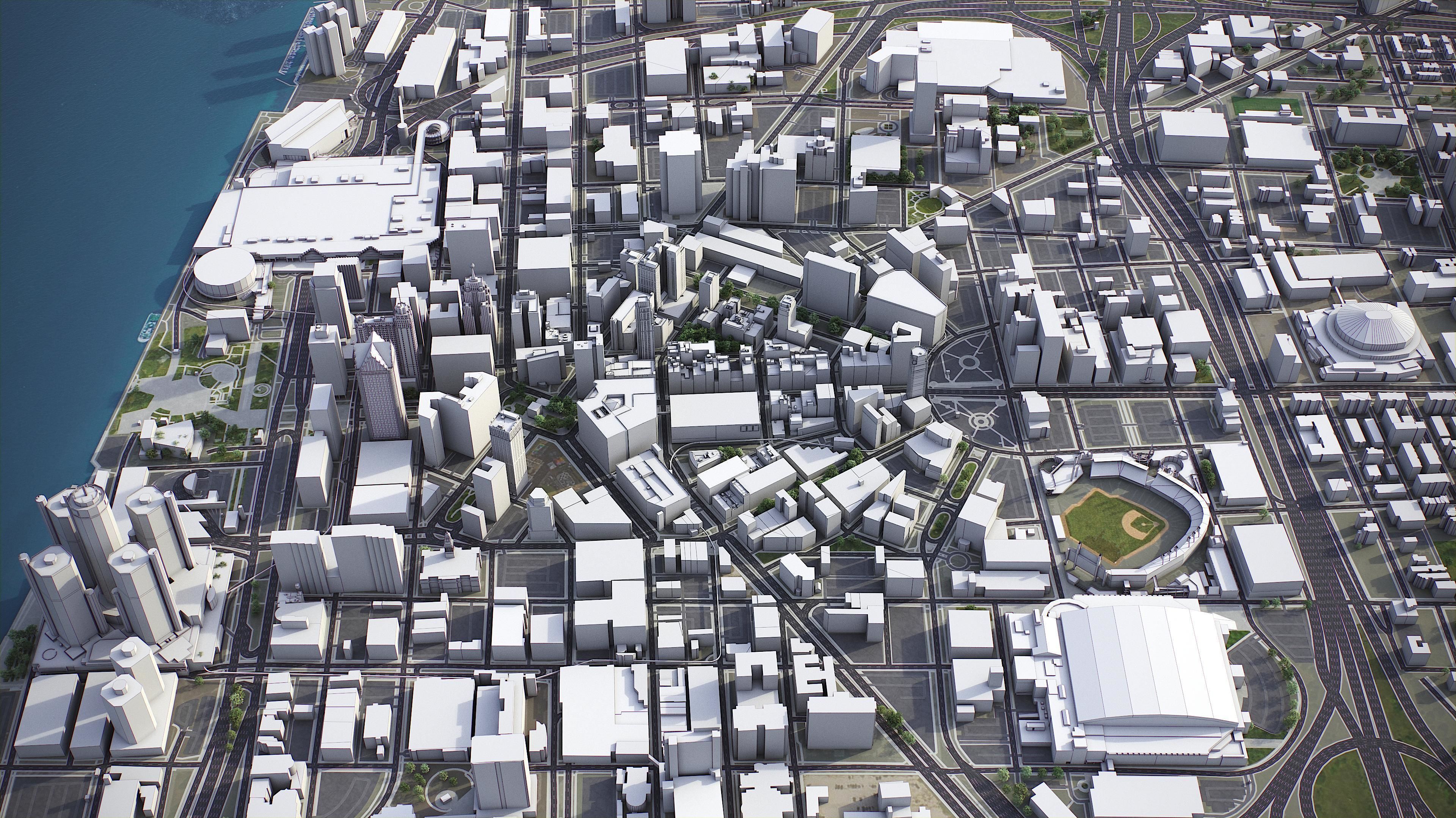 3D model Detroit VR / AR / low-poly | CGTrader