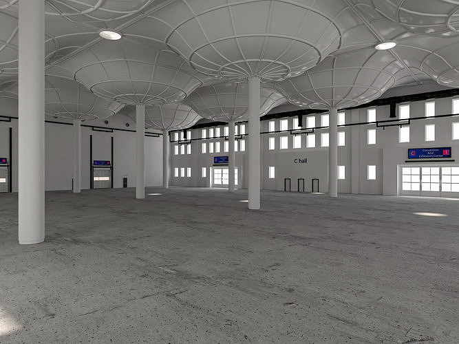 Convention And Exhibition Center 3D model | CGTrader