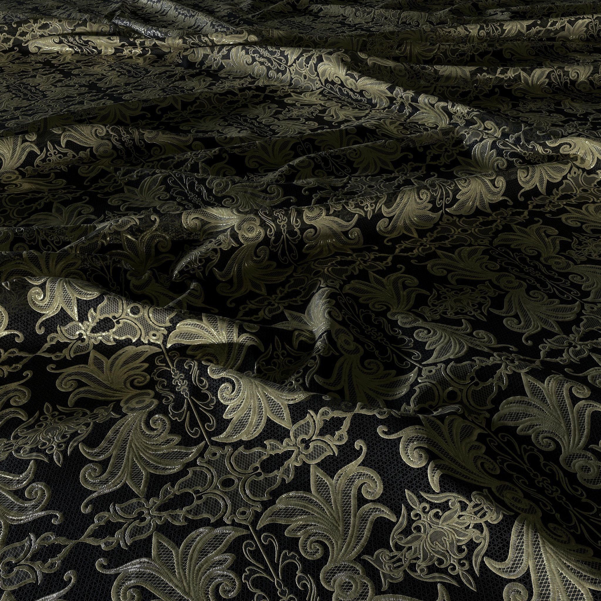 Lace Embroidery 08 - 4K - PBR - PNG - SBSAR Texture | CGTrader