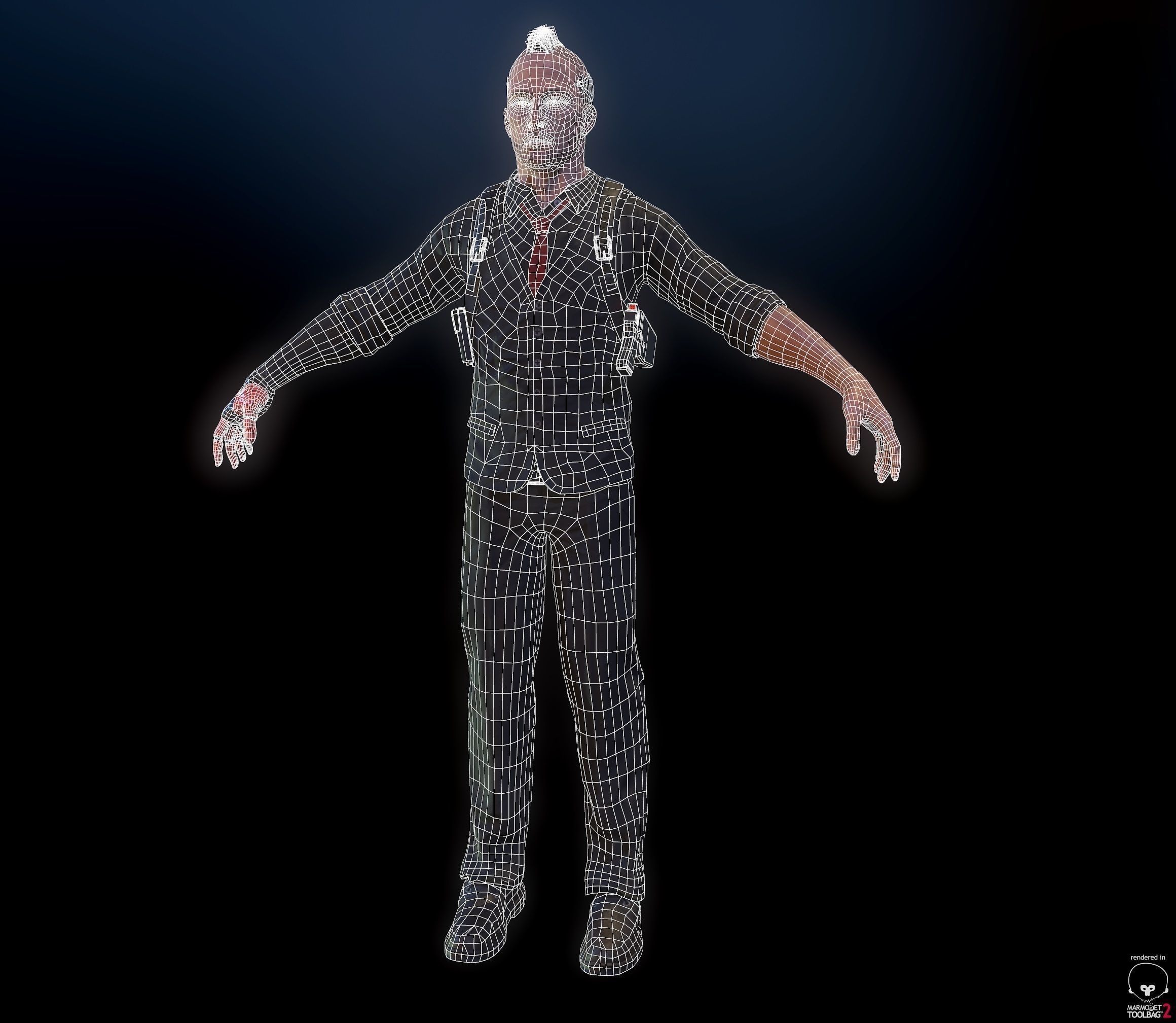 3D model Cyberpunk detective VR / AR / low-poly | CGTrader