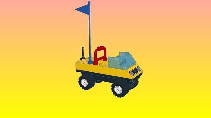 Lego Rescue car Model 6435 3D model | CGTrader