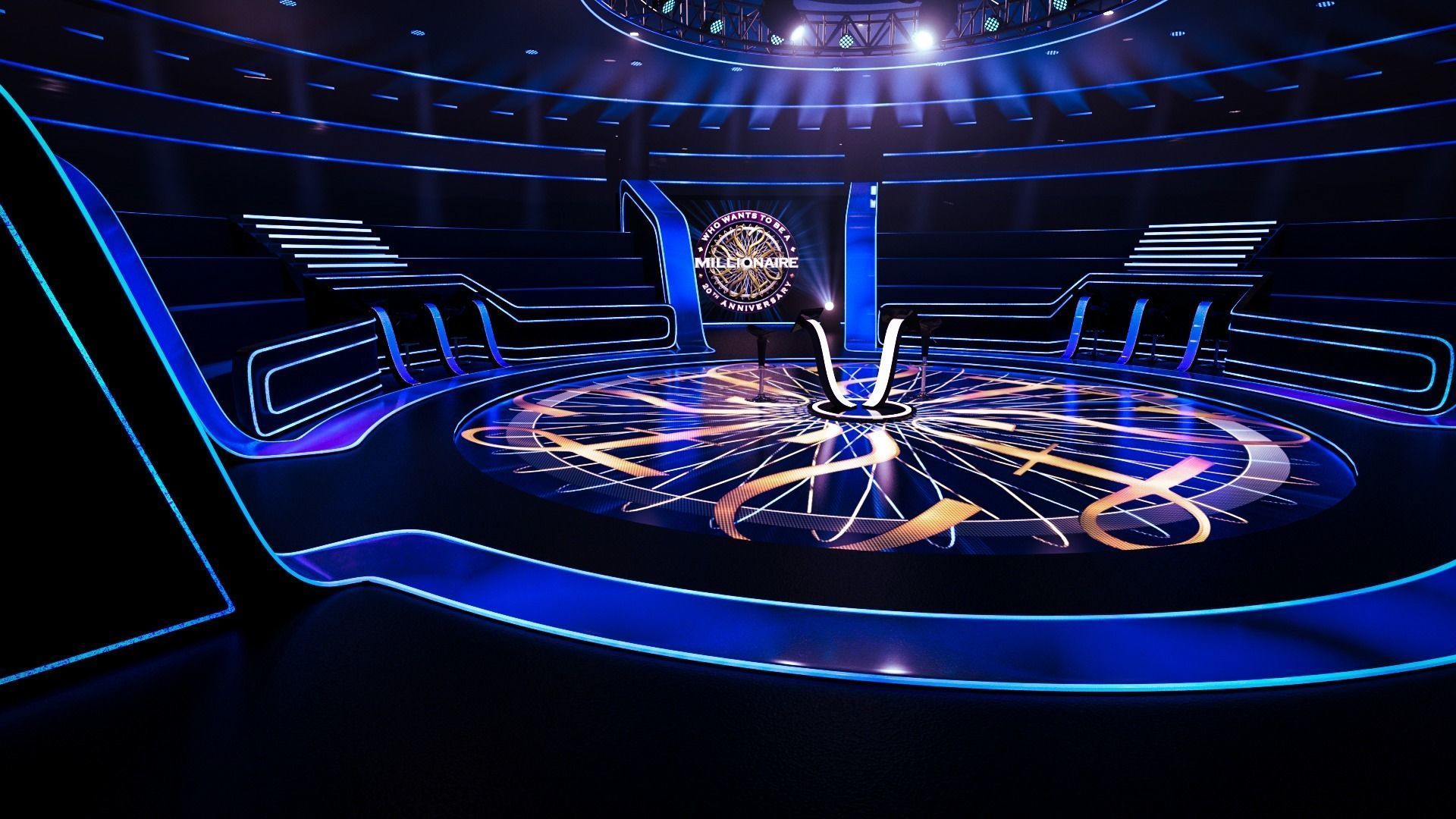 Who Wants To Be A Millionaire TV Studio Set 3D 3D model | CGTrader