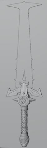 DOOM Eternal Crucible Sword 3D model animated rigged | CGTrader