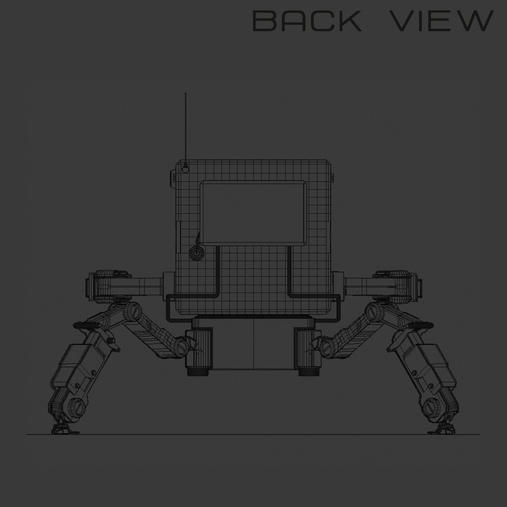 3D model Sprinkles the bot - low poly sci-fi robot 3D model VR / AR ...