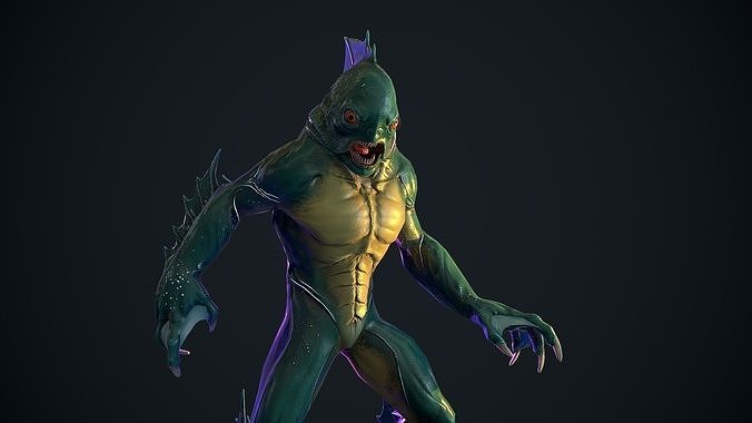 3D model Vodyanoy merman VR / AR / low-poly | CGTrader