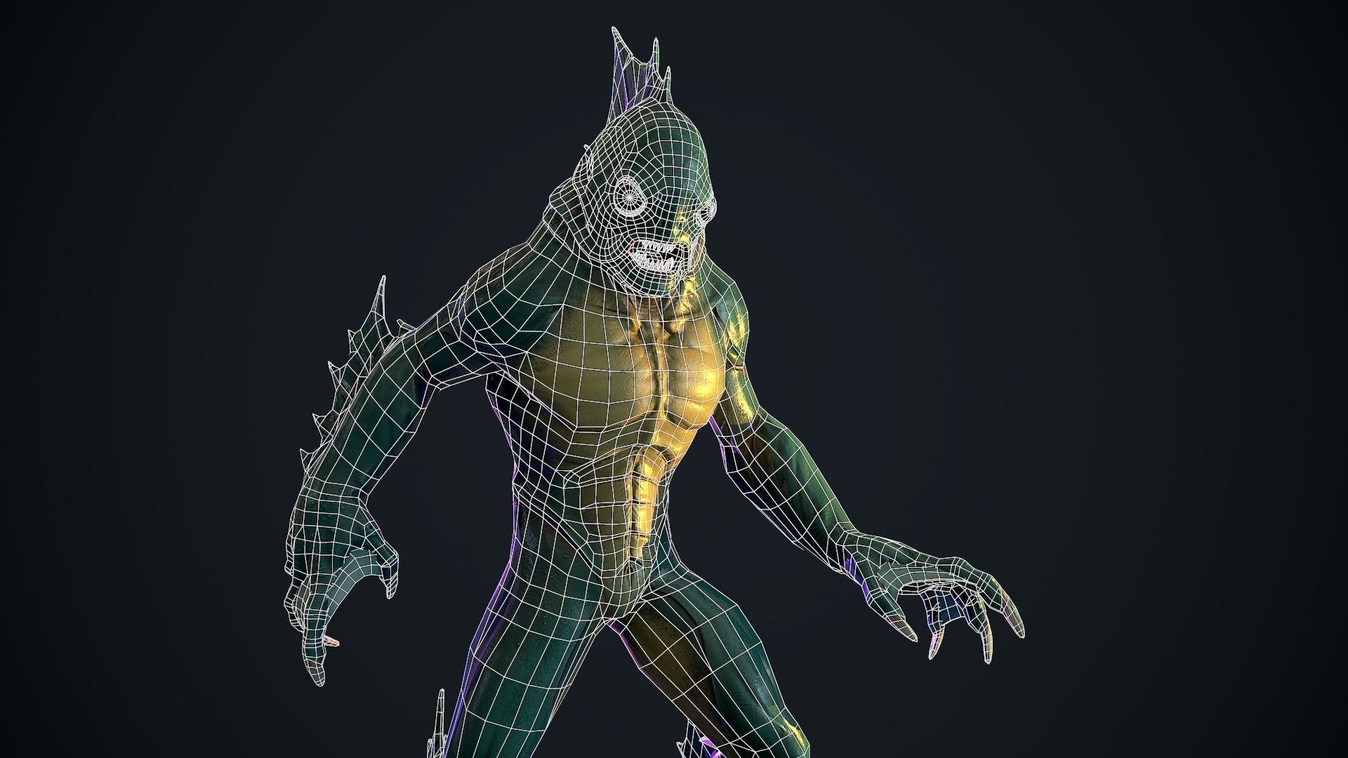 3D model Vodyanoy merman VR / AR / low-poly | CGTrader