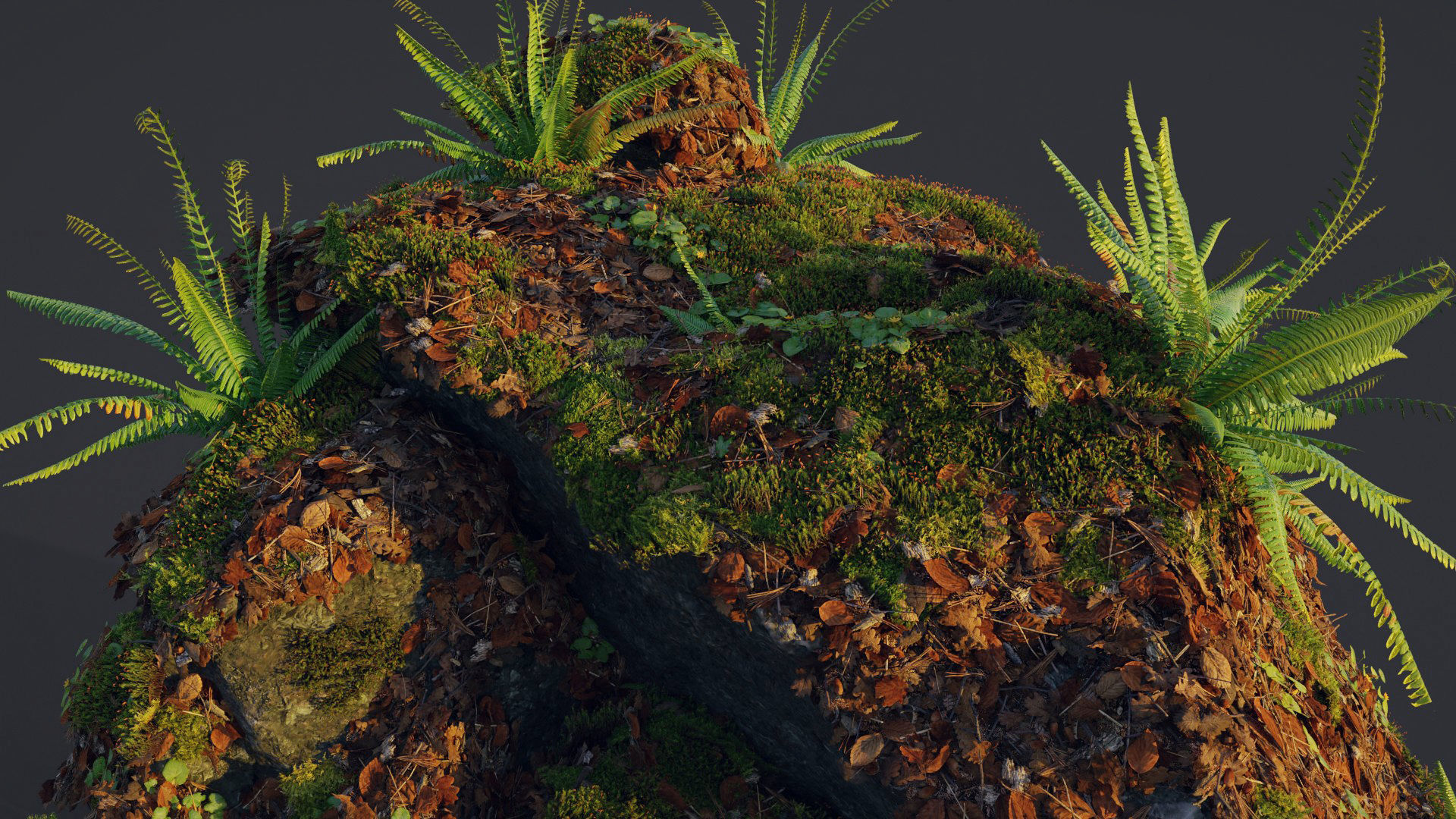 3D model Moss Biome Ground Scatter - 3D AssetKit PBR VR / AR / low-poly ...